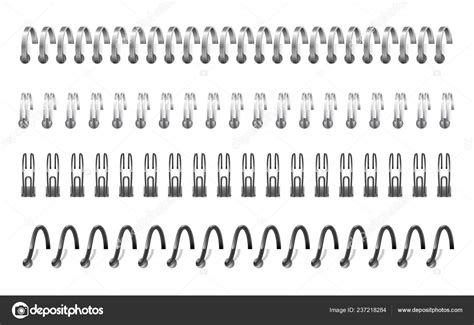 Realistic Iron Spiral Notebook Bind Calendar Spring Notepad Spiral Ring Note Paper Sheet Iron