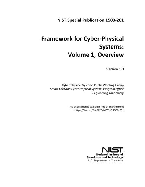 Framework For Cyber Physical Systems Volume 1 Overview Docslib