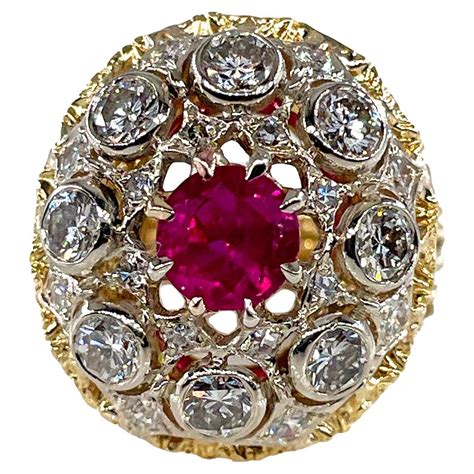 Handcrafted Sterling Ruby Dimond Statement Ring By BORA For Sale At 1stDibs