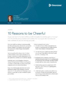 Ten Reasons to be Cheerful