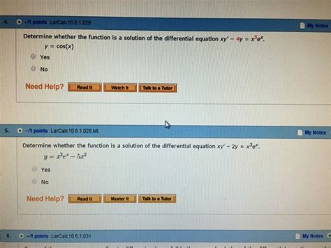 Solved Determine Whether The Function Is A Solution Of The