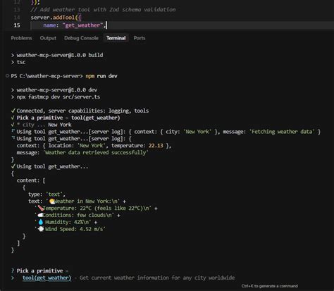 build live weather mcp server with typescript in 2025