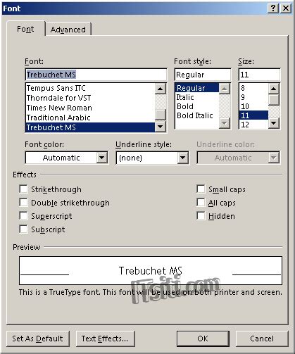 How To Set Default Font And Size In Word