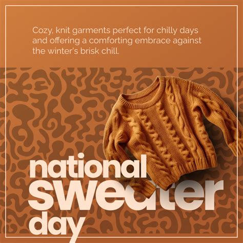 National Sweater Day Instagram Post Template Postermywall