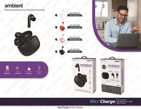 noise isolating true wireless earpods big city trading