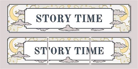 Celestial Themed Story Time Display Banner Celestial Themed Story Time Display Banner