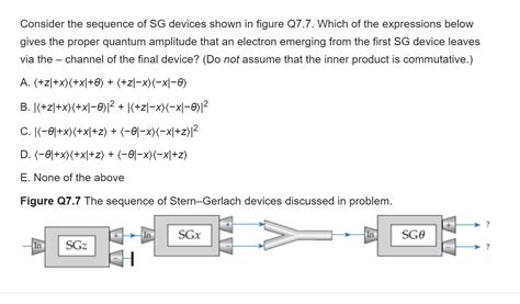 solved consider the sequence of sg devices shown in figure