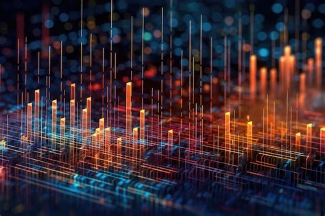 Premium Ai Image A Digital Display Of Numbers And Lines With The Word