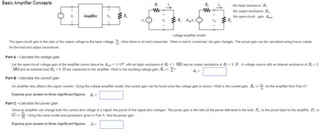 Solved The Open Circuit Gain Is The Ratio Of The Output