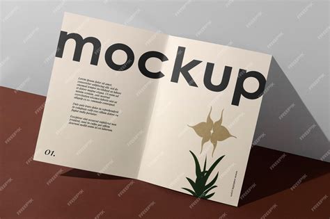 Premium Psd Bifold Folder Mock Up Design