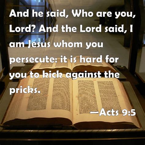 Acts 95 And He Said Who Are You Lord And The Lord Said I Am Jesus