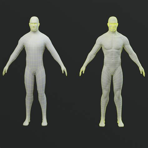 Artstation Male Character Base Mesh Game Assets