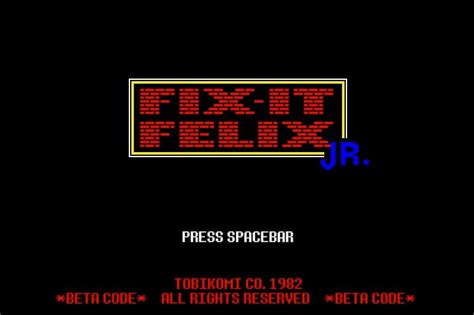 Playable 8 Bit Fix It Felix Jr Game Now On Official Wreck It Ralph