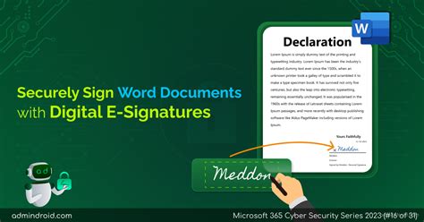 A Guide To Digitally Sign A Word Document For Enhanced Security