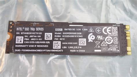 代購代標第一品牌－樂淘letao－【ハイエンドNVMe・512GB・Intel純正】Intel SSD 760p SSDPEKKW512G8