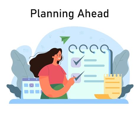 premium vector daily routine female character planning or checking