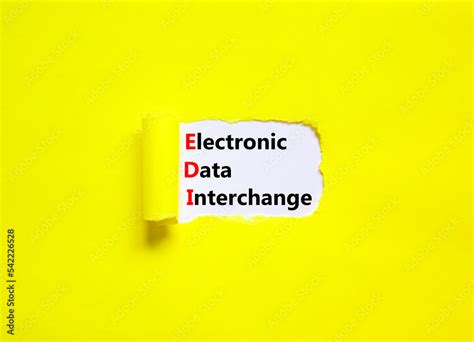EDI Electronic Data Interchange Symbol Concept Words EDI Electronic