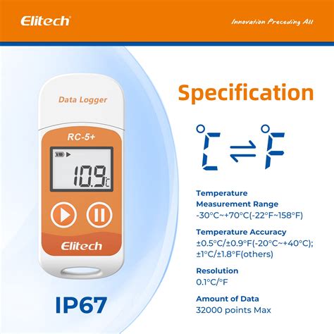 Snapklik RC Digital PDF USB Temperature Data Logger Reusable Recorder Refrigerator