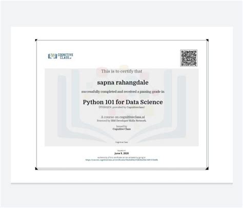 Sapna Rahangdale On Linkedin Completed Successfully Python Data