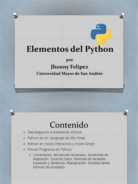 02 Elementos Del Pythonpdf Pdf Python Lenguaje De Programación