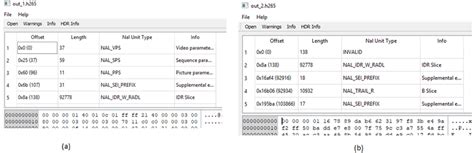 Hevcbrowser Parsing A Unencrypted Hevc Bitstream B Encrypted Hevc Download Scientific