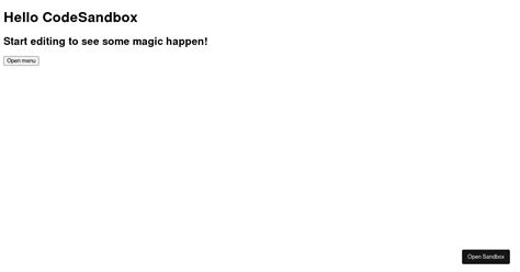 Ark Menu Codesandbox