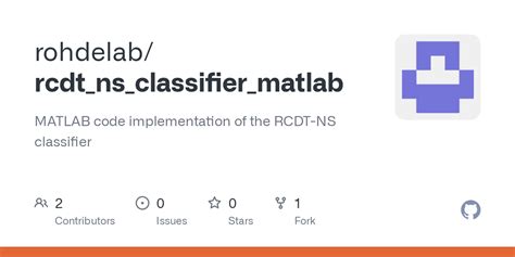 Github Rohdelabrcdtnsclassifiermatlab Matlab Code Implementation