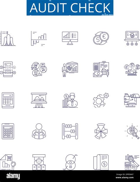 Audit Check Line Icons Signs Set Design Collection Of Inspection Assessing Verifying