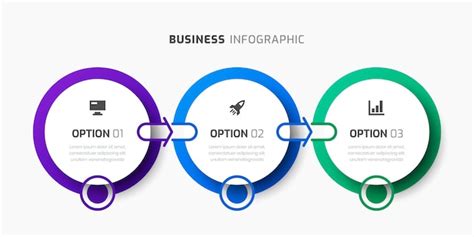 Premium Vector Business Infographic Template With Circle Label 3 Options And Icon For Presentation