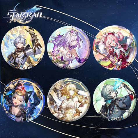 Honkai Star Rail Bouton Broche 58mm Castorice Anaxagoras Tribios Aglaea
