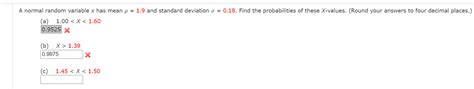 Solved A normal random variable x has mean μ and Chegg