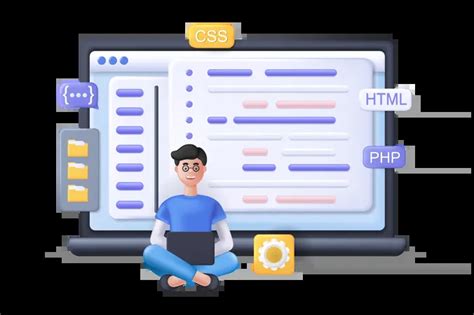 Best Male Programmer Doing Coding Work Illustration Download In Png And Vector Format