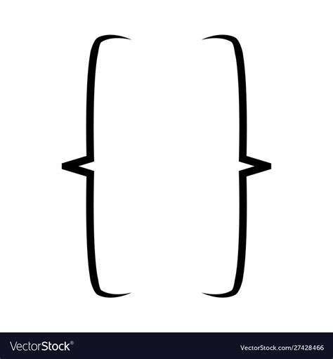 Bracket Icon Web Royalty Free Vector Image Vectorstock