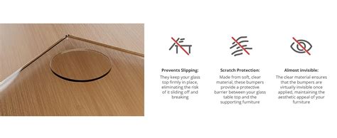 X Protector Glass Table Top Bumpers 20 Pcs 12 Self