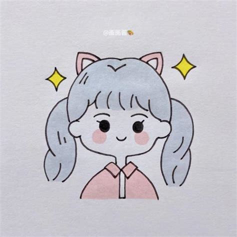 简笔画卡通人物可爱头像女生 简笔画卡通人物可爱头像女生图片 画趣文库（我爱生活）