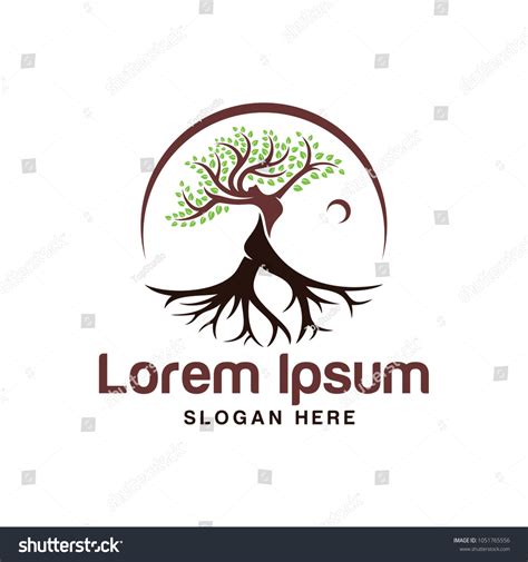 Tree Body Women Logo Design Template Stock Vector Royalty Free 1051765556 Shutterstock