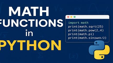 Python Math Functions How To Use The Math Module Youtube