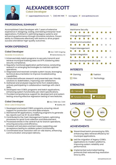 10 Cobol Developer Resume Samples And Templates For 2025