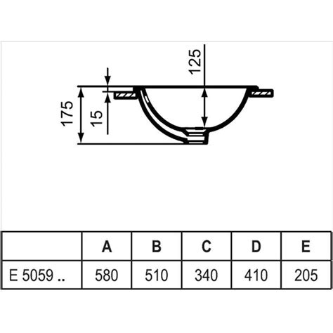 طلب مسبق حوض ساقط رخامة كونكت E 505901 مقاس 58 × 41 سم من ايديال