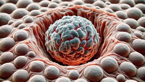 Schematic Representation Of Cancer Cell Structure Generated By Ai Stock Image Image Of