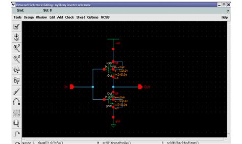 Schematic Of A Cmos Inverter Circuit Showing The Main