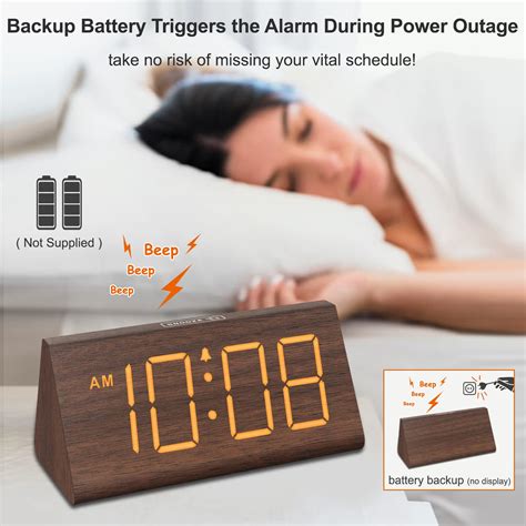 Mua Dreamsky Wooden Digital Alarm Clocks For Bedrooms Electric Desk