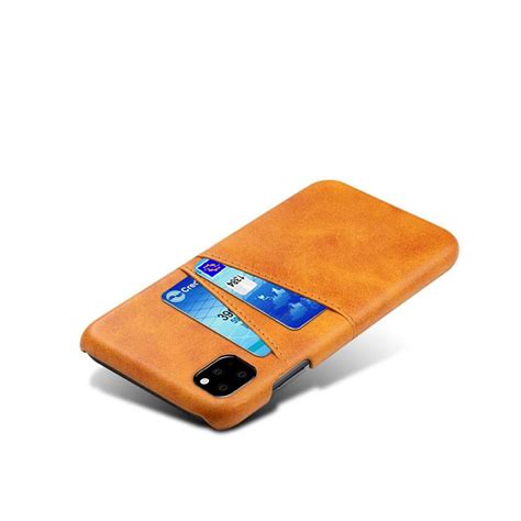 Iphone 11 Pro Max Bagcover Af Kunstlæder Og Kortholdere Orange Fonecase