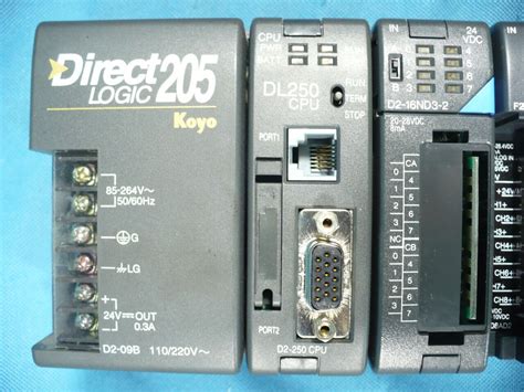 Koyo Direct Logic 205 Plc W Dl260 Cpu H2ecomm 100 Ethernet Module For Sale Online Ebay
