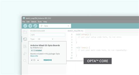 Installing The Opta™ Core In The Arduino Ide