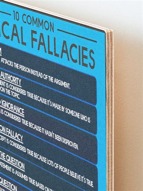 Common Logical Fallacies Chart Mounted Print For Sale By Jack Curtis