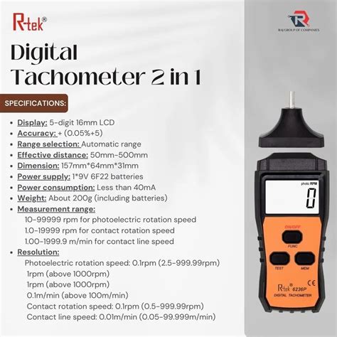 rtek digital tachometer at ₹ 2700 piece industrial tachometer in new