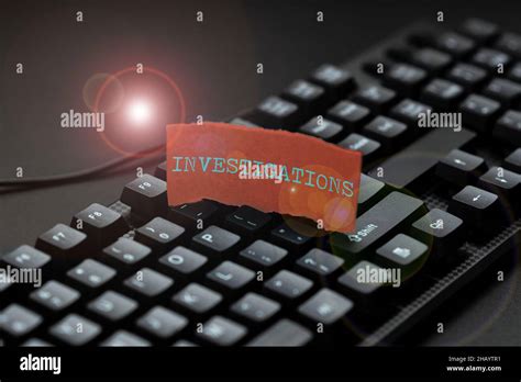 Sign Displaying Investigations Business Overview The Formal Action Or