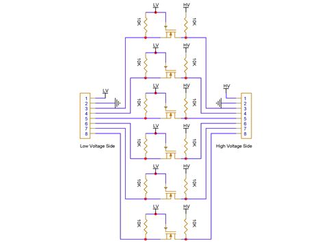 Channel Bi Directional Logic Level Converter Fares PCB