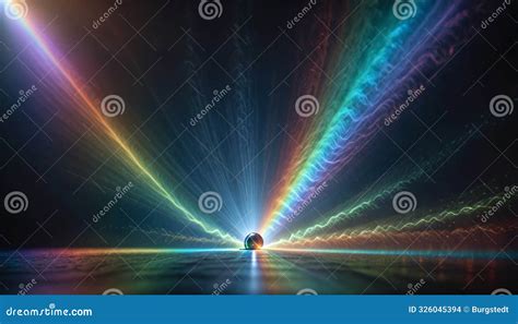 Conceptual Representation Of Natural Visible Light Refracted And Divided Into Its Color Spectrum